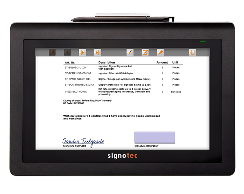 Signotec Unterschriftenpad Delta mit Farbdisplay | SIGNO-DELTA